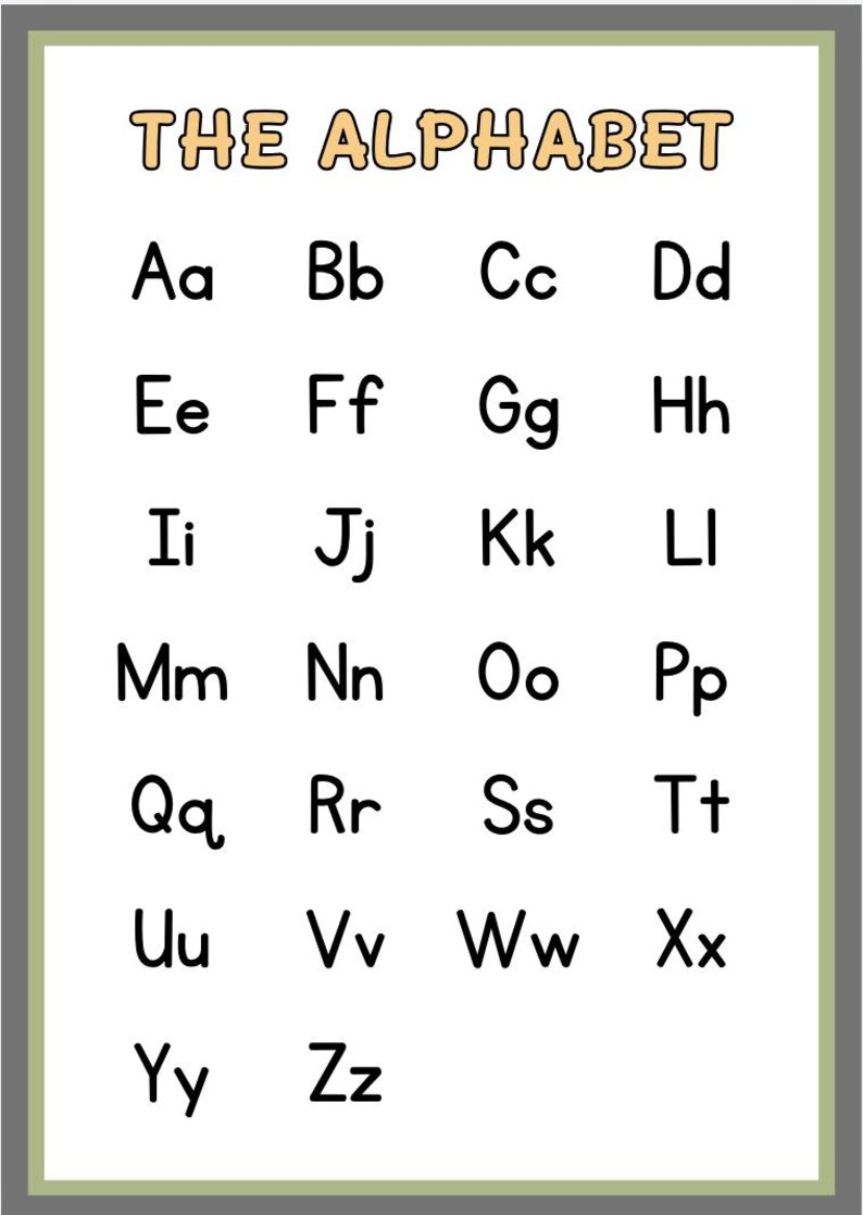 Kids Alphabet Tracing Booklet A-Z | 28 PDF Booklet | Digital Download ...