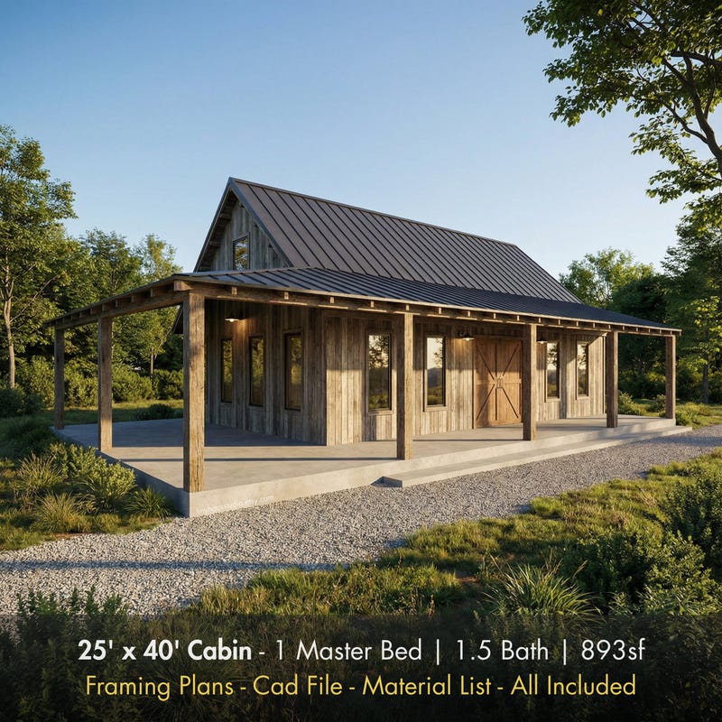 5 Bed Farmhouse Plans - Etsy