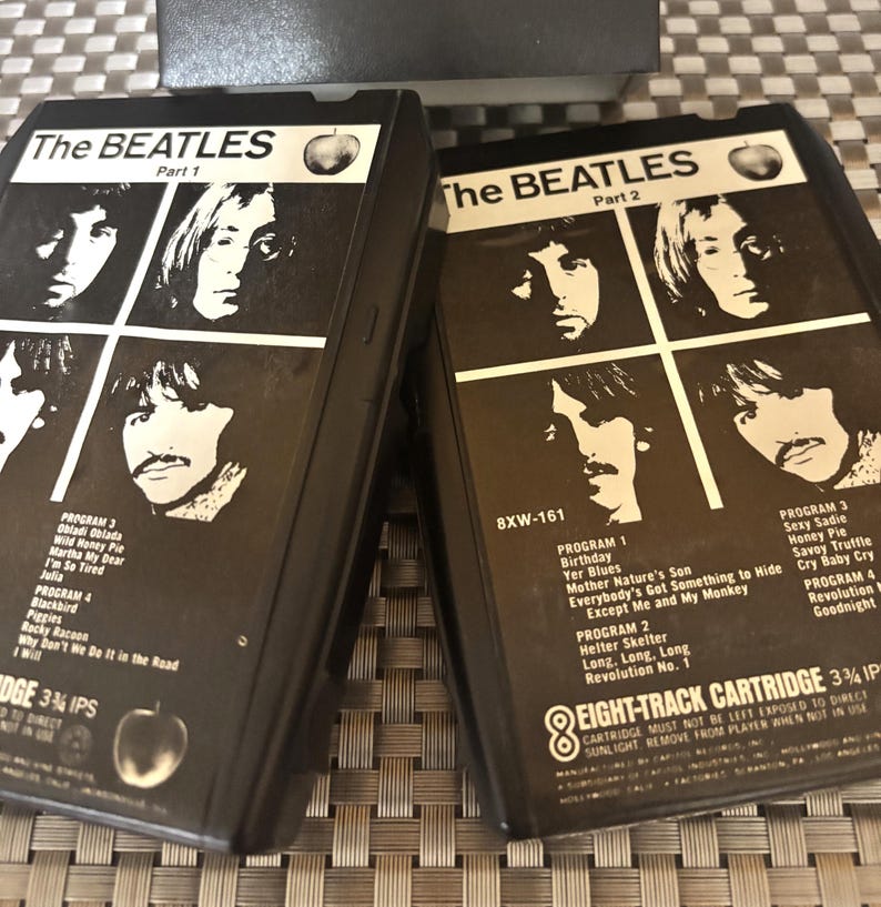 Vintage Original Issue "white Album" 8-track Tape by the Beatles - Etsy