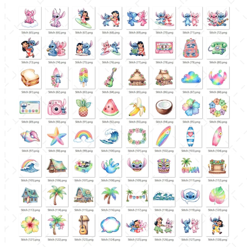 Clipart de acuarela de Stitch Lilo, lindo ángel de Lilo y Stitch PNG ...