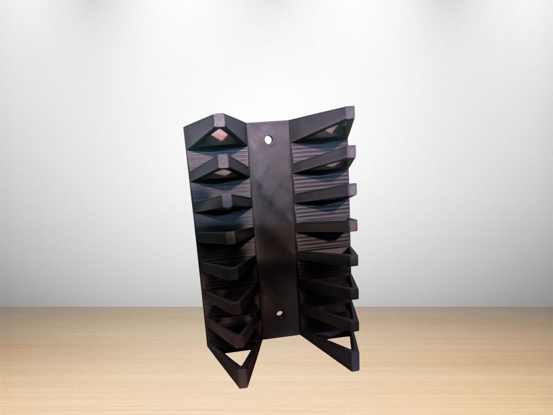 Matte Black 3D Printed DVD Holder – 7‑disc Vertical Storage Rack - Etsy ...