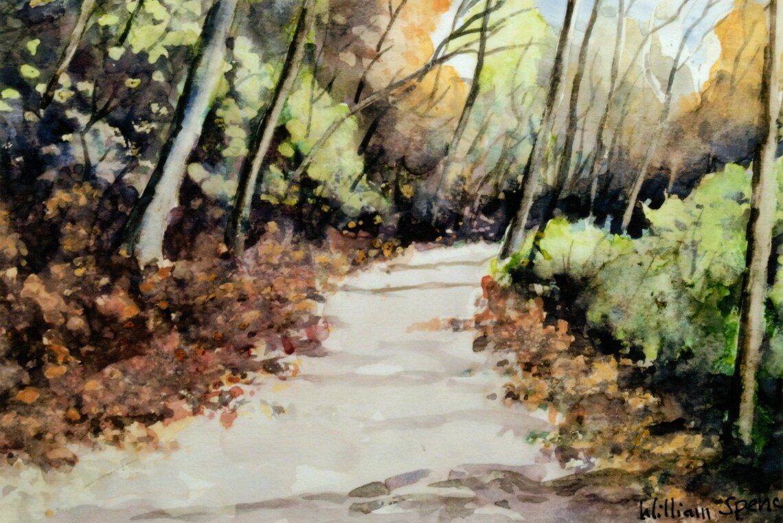Hartley Mill Road - Water Color Painting Print - Etsy