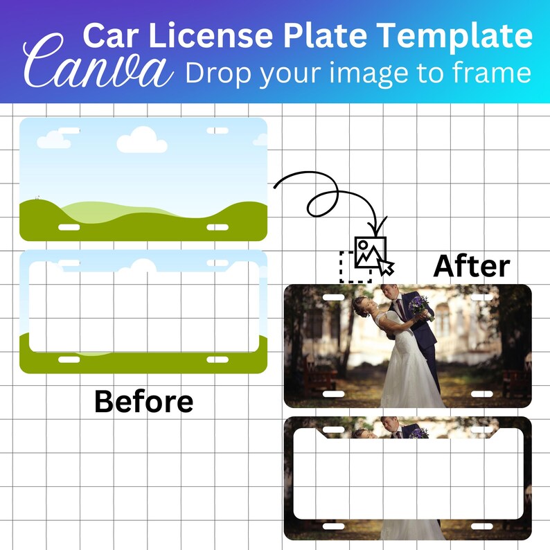Car License Plate Template | Canva Editable License Plate | License ...