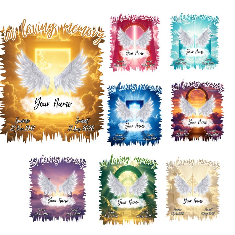 In Loving Memory Canva Bundle, 60 Memorial Designs, Funeral ...