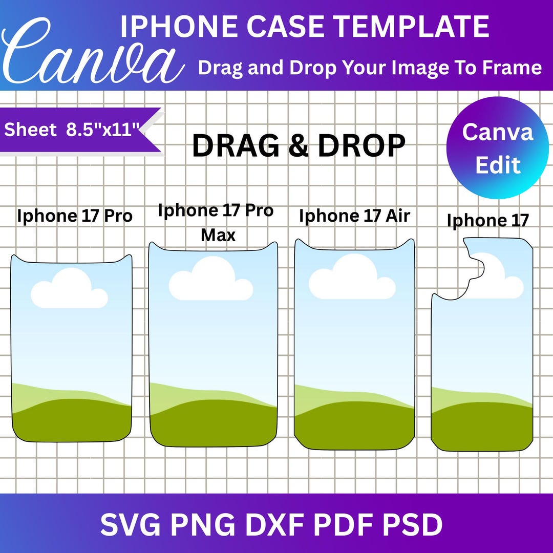 IPhone 17 Case Canva Editable Template Bundle - Etsy