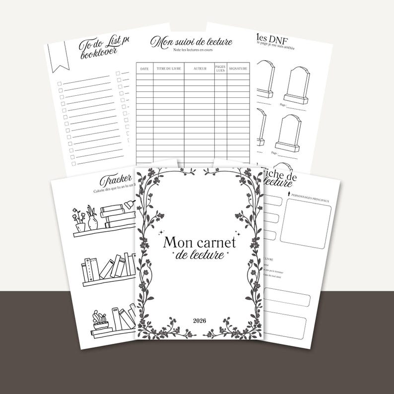 Printable Reading Journal – Complete Notebook to Track, Organize and ...