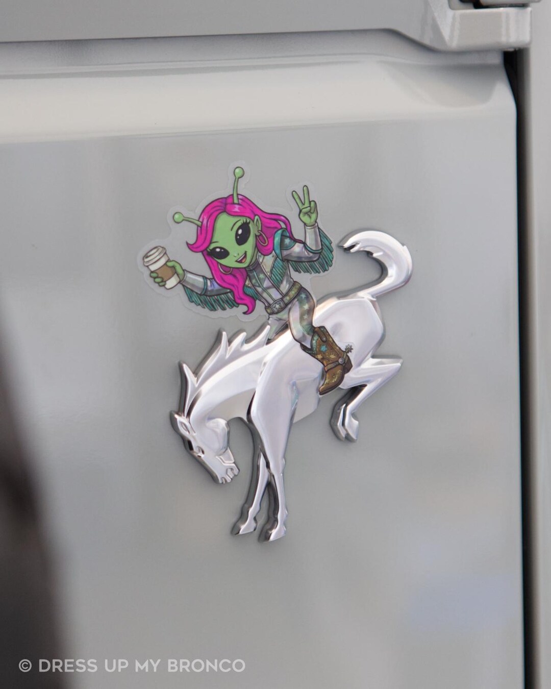 Space Rodeo Babe — Bronco Emblem Decal - Etsy