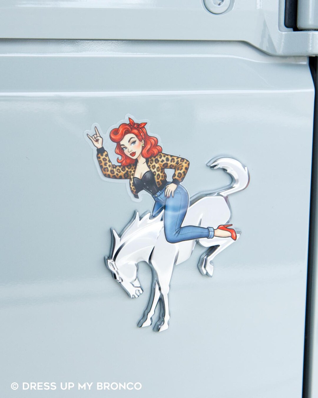 Red Hot Bombshell — Bronco Rear Emblem Vinyl Decal - Etsy