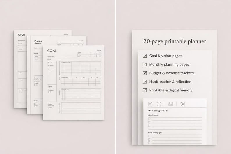2026 New Year Reset Planner Bundle | Printable Planner | Goals Budget ...