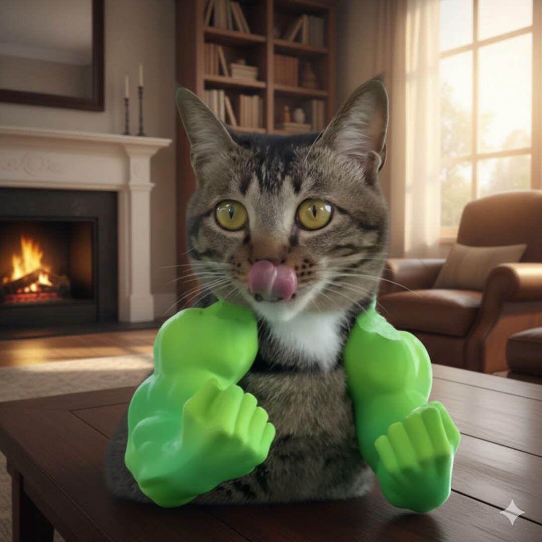 3D Printed Cat Muscle Arms – Funny Prank Photo Prop - Etsy