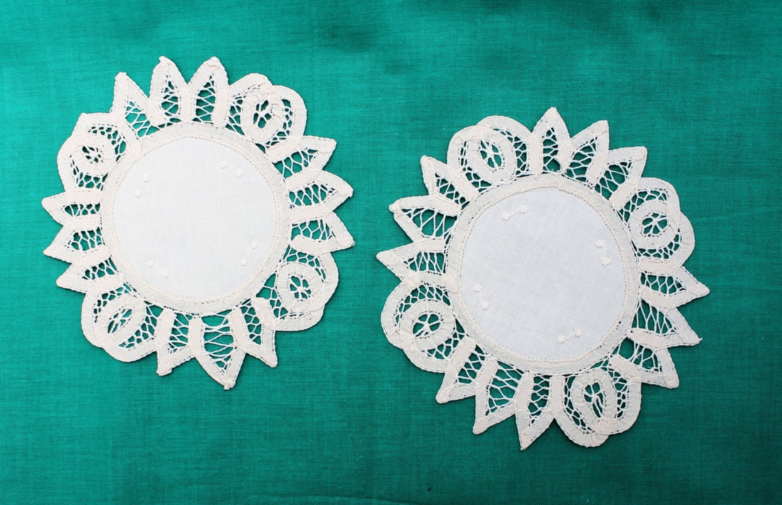 Cream Lace Doilies Vintage Wedding Bohemian Wedding DIY | Etsy