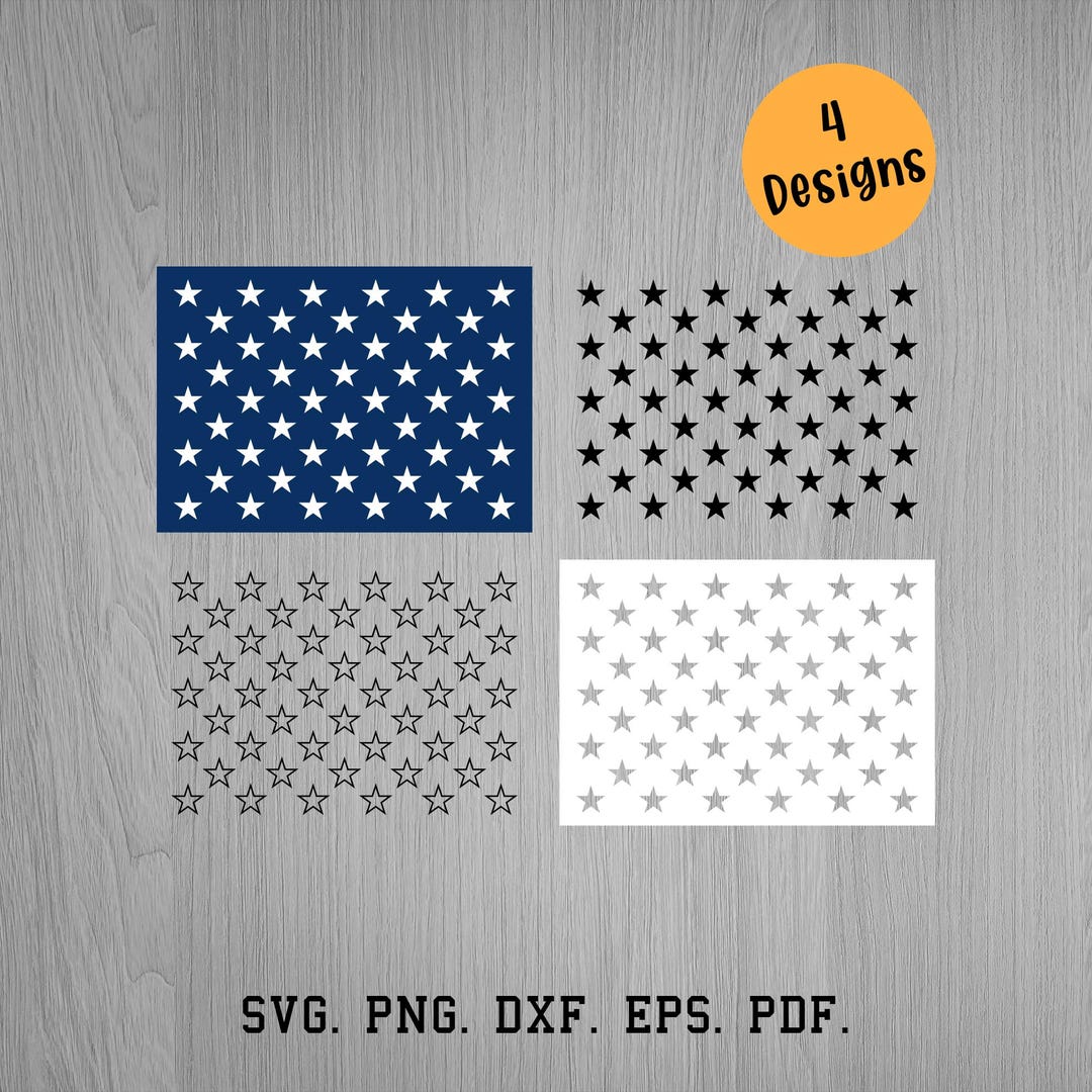50 Stars Svg, 50 Stars of United States Svg, American Flag Stars Svg ...
