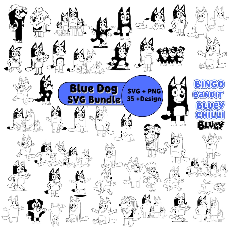 Bluey With Muffin Png - Etsy