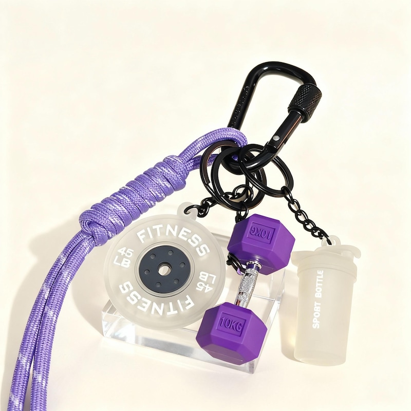 Gym Equipment Keychain - Etsy UK