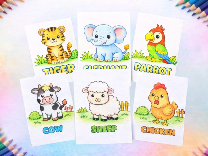 25 Animal Coloring Pages for Kids | Farm & Safari Animals Printable ...