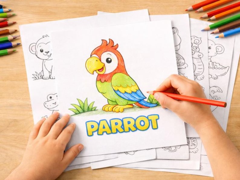25 Animal Coloring Pages for Kids | Farm & Safari Animals Printable ...