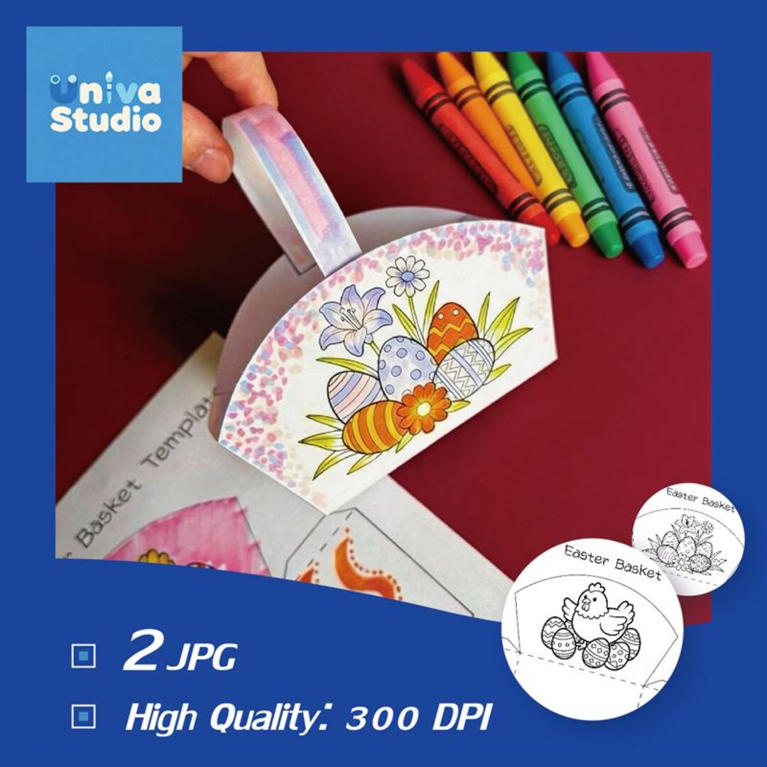 Easter Basket Paper Craft: Easy and Fun Printable Paper Activity for ...