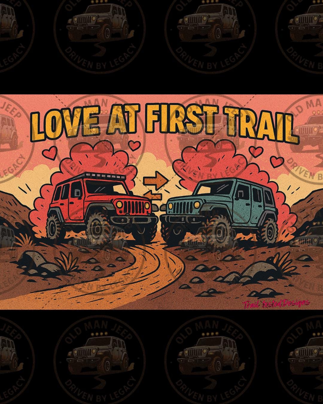 Valentine Love at First Trail Svg, Jeep Couple Svg, Off-road Cut File ...