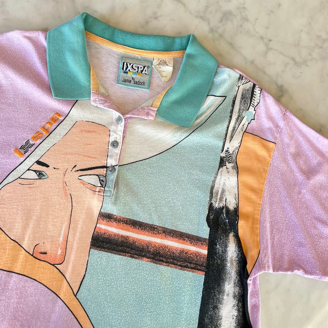 Vintage IXSPA by Jamie Sadock Face Polo / Men's S M / Women's M L - Etsy