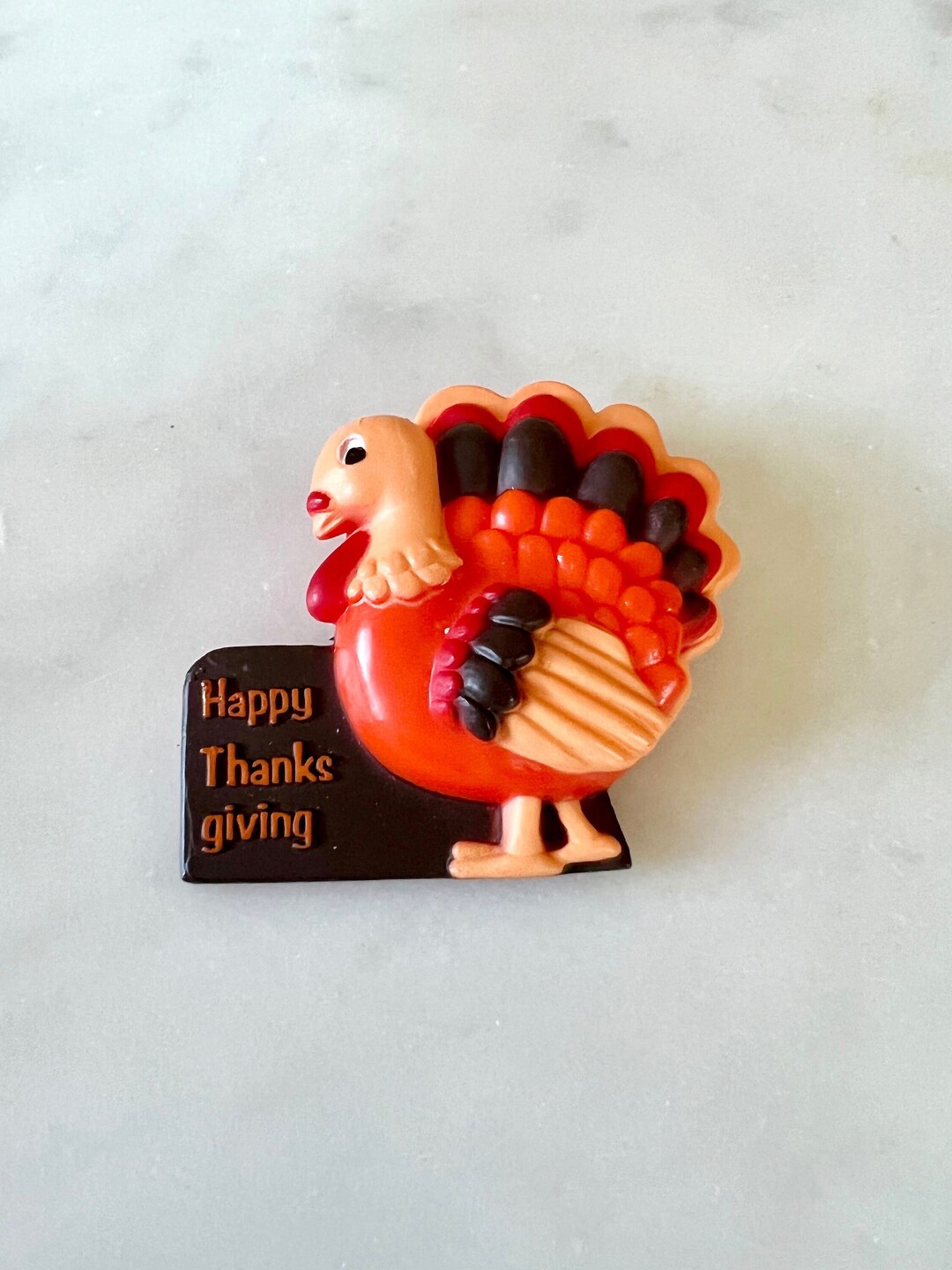 Vintage 80s Happy Thanksgiving Turkey Plastic Brooch - Etsy