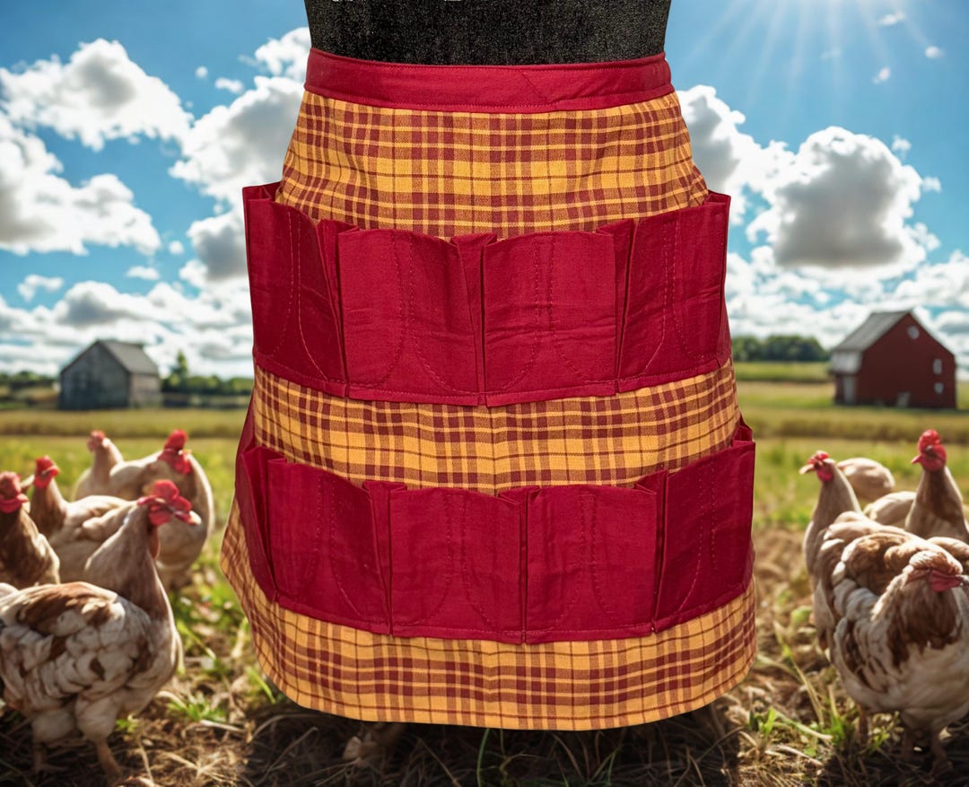 Handmade Chicken Egg Collecting Apron | Durable Egg Gathering Apron for ...