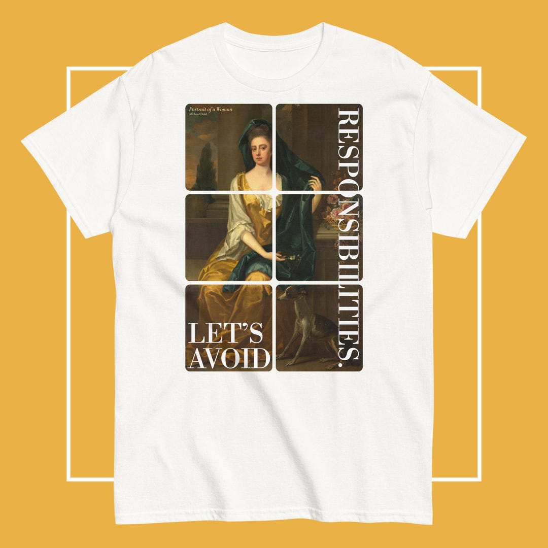 LET’S AVOID RESPONSIBILITIES. Aesthetic Art T-shirt | Classic Portrait ...