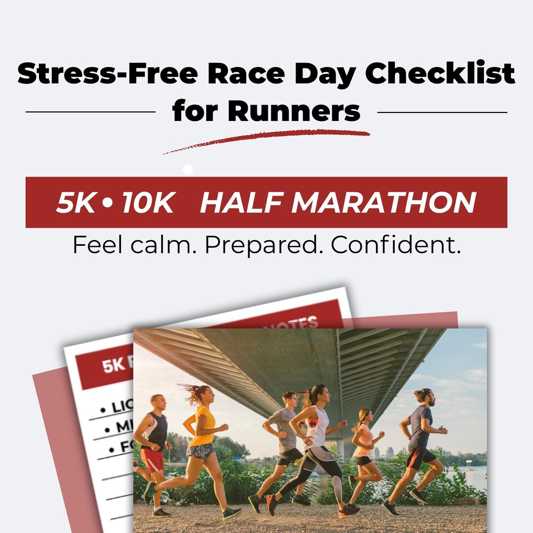 Race Day Checklist for Runners | 5K 10K Half Marathon | Stress-free ...