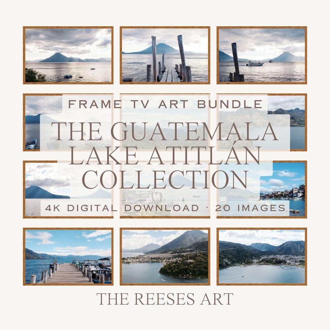 Lake Atitlan Guatemala Frame TV Art Bundle, Samsung Frame TV Digital ...