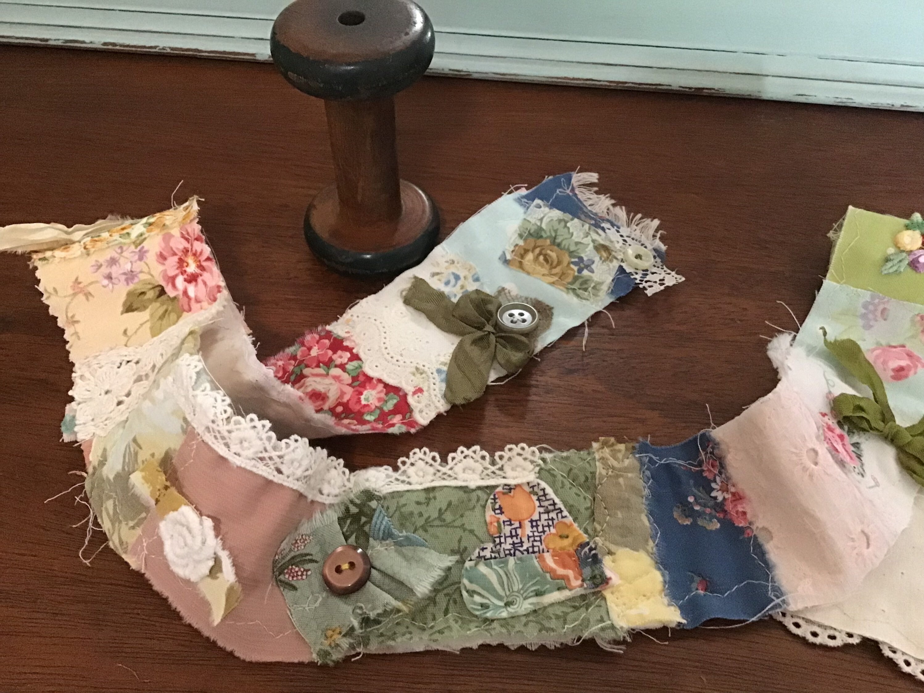 Vintage Wooden Spool Snippet Roll Handmade Craft Embellishment - Etsy