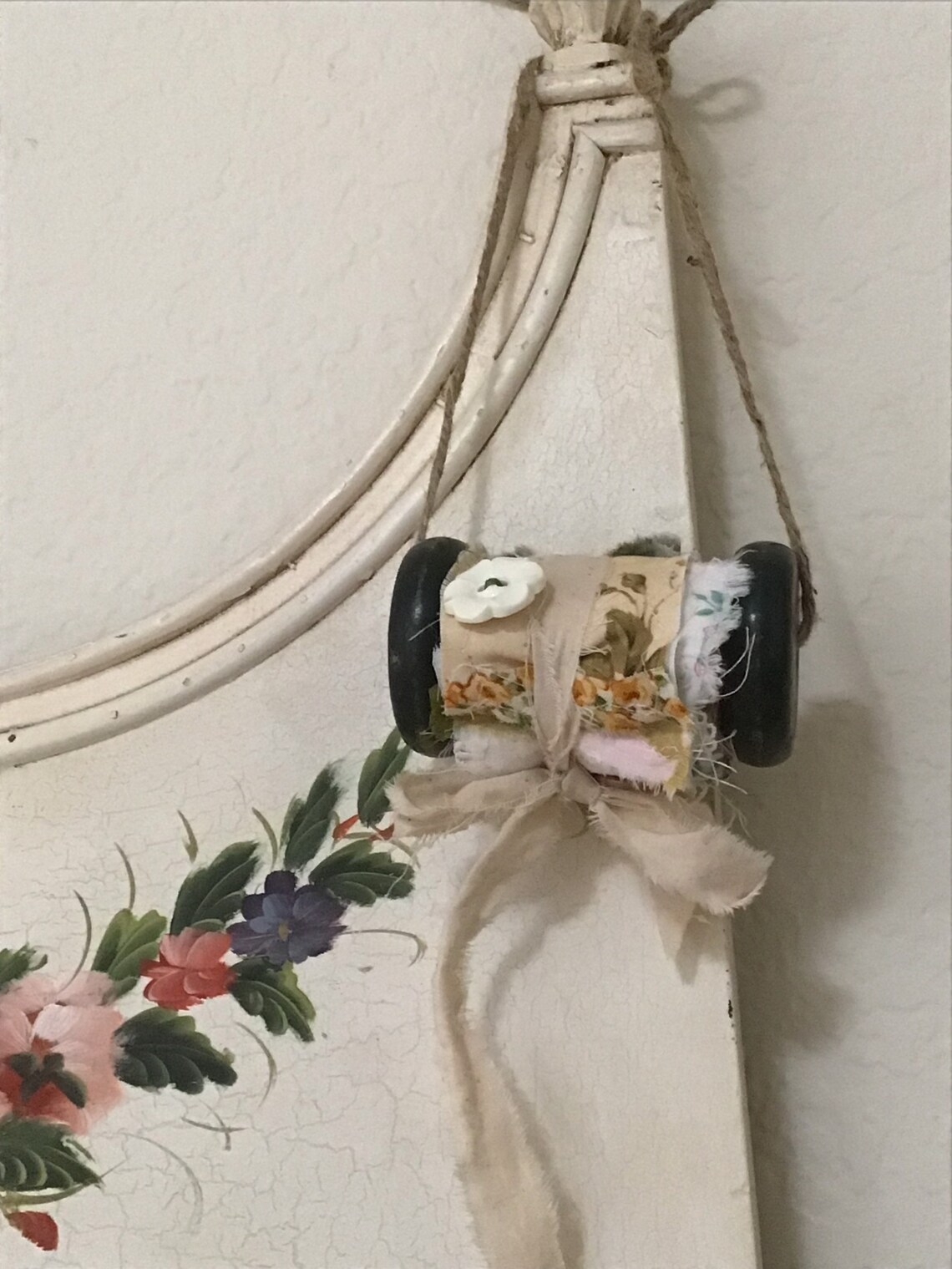 Vintage Wooden Spool Snippet Roll - Etsy