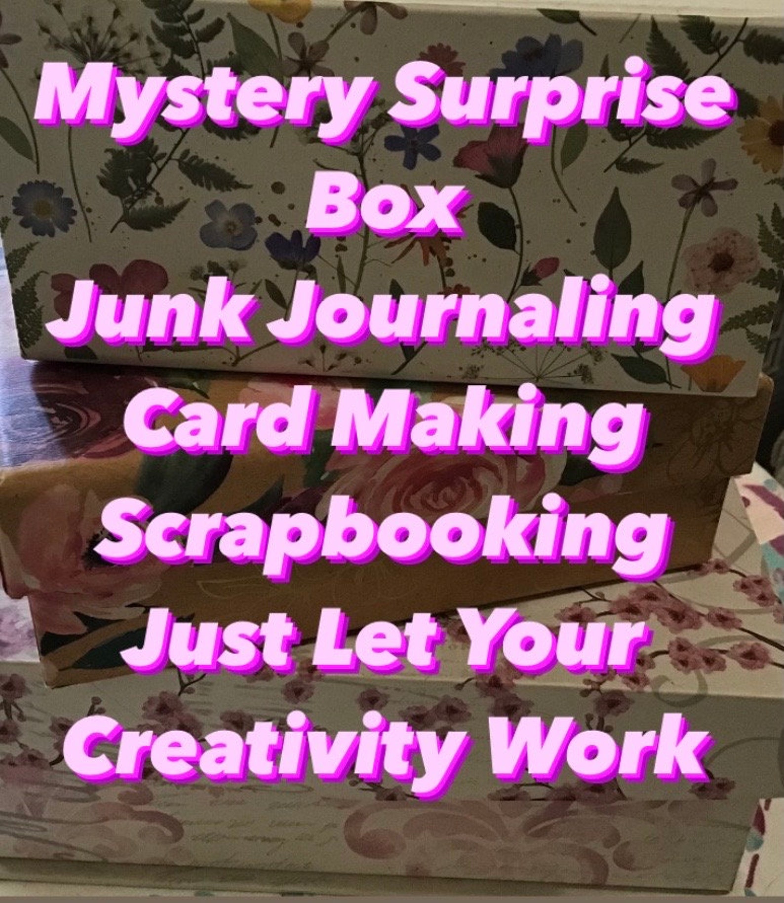 Inspiration Mystery Surprise Box Junk Journaling Card Making ...
