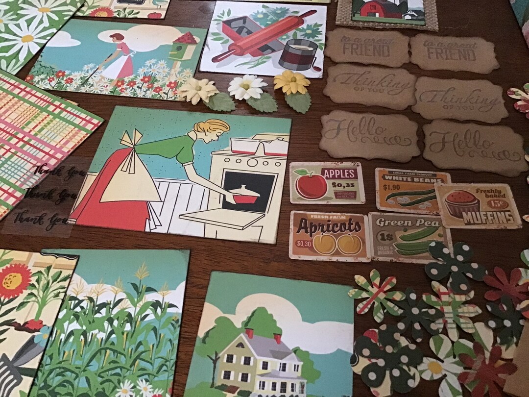 DIY Card Kit Handmade by You Greeting Cards Farm House Recipe Cards - Etsy