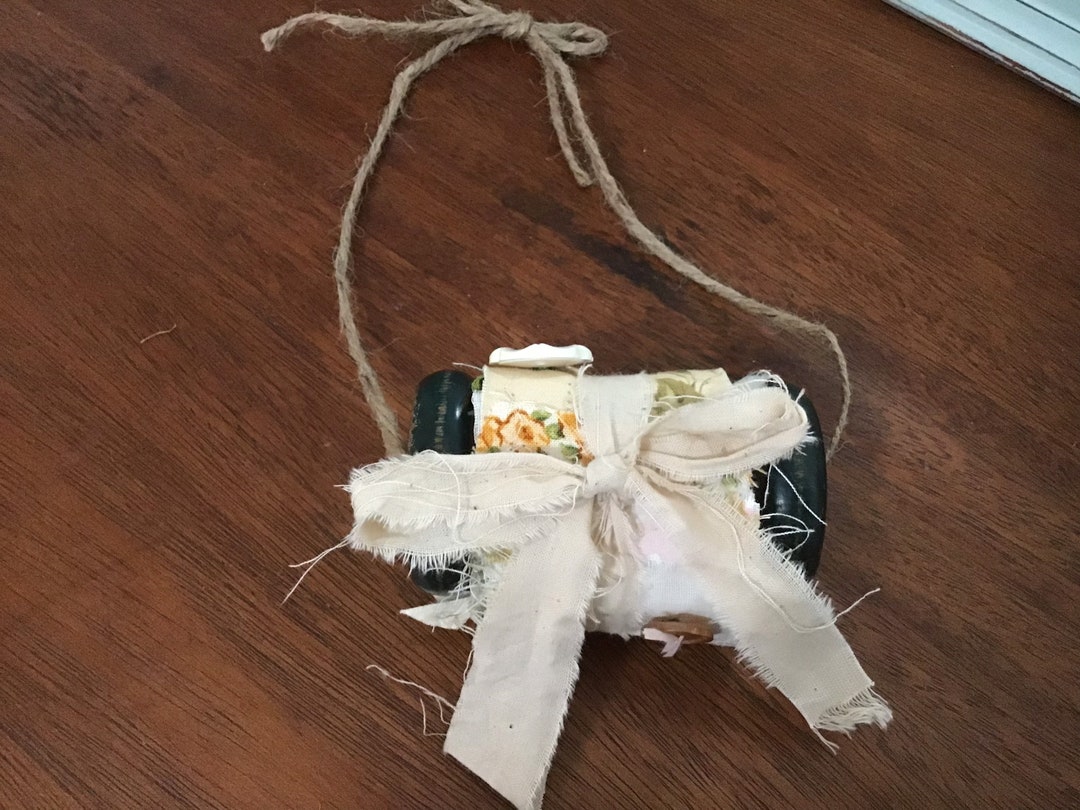 Vintage Wooden Spool Snippet Roll Handmade Craft Embellishment - Etsy