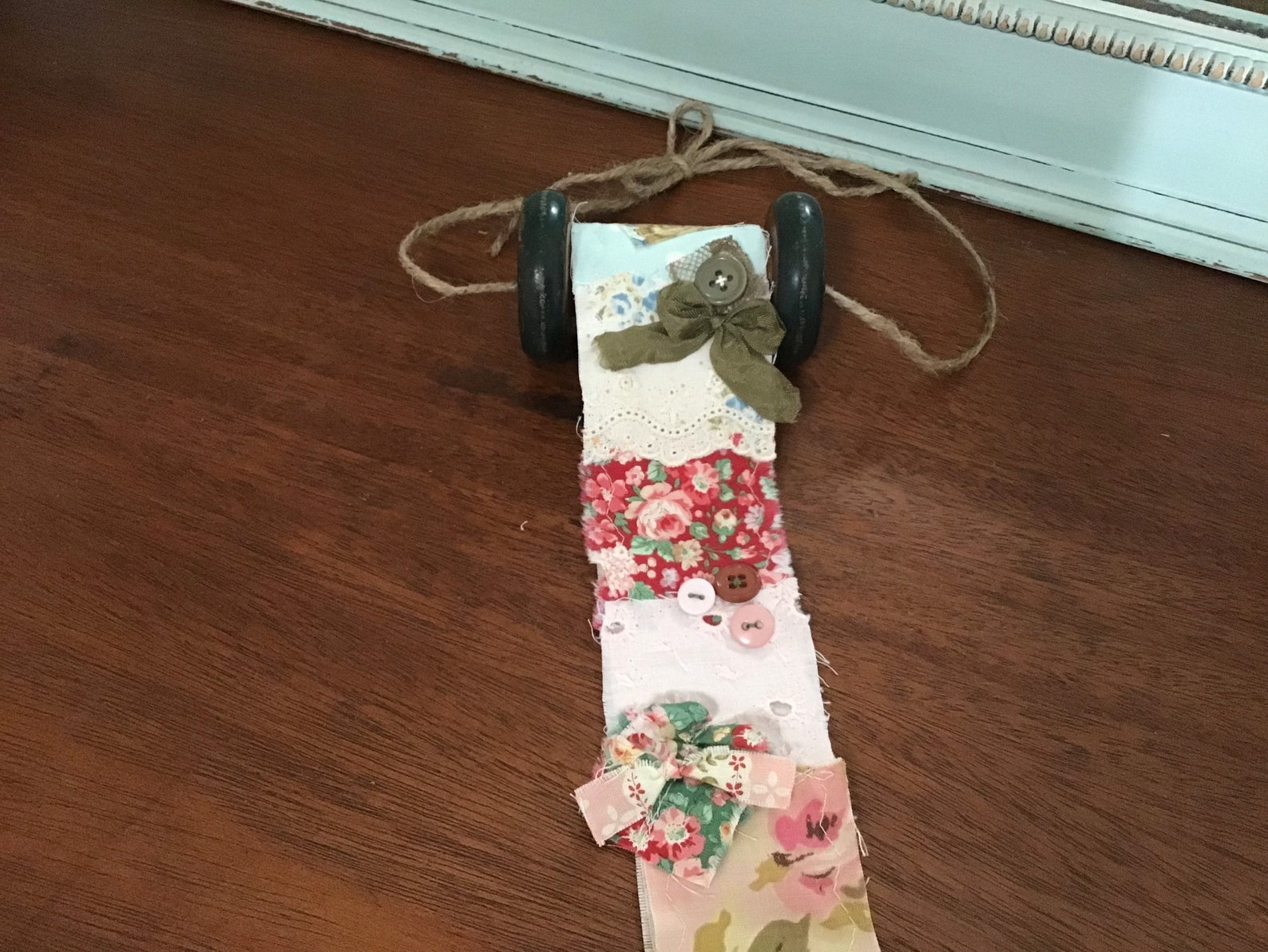 Vintage Wooden Spool Snippet Roll Handmade Craft Embellishment - Etsy