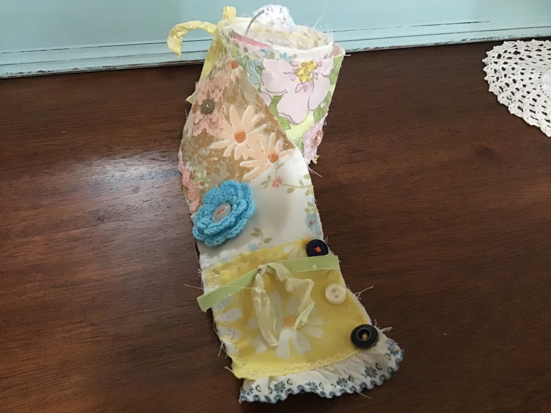 Pastel Snippet Roll Fabric Collage Strip Junk Journal Craft ...