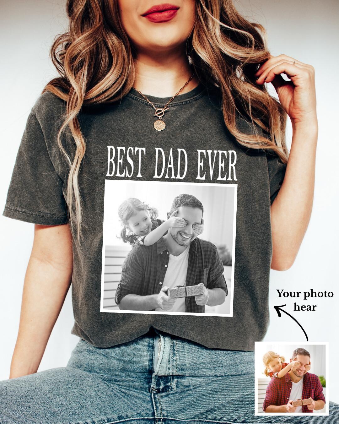 Custom Photo Dad Shirt, Personalised Comfort Colors Dad T-shirt, Dad ...
