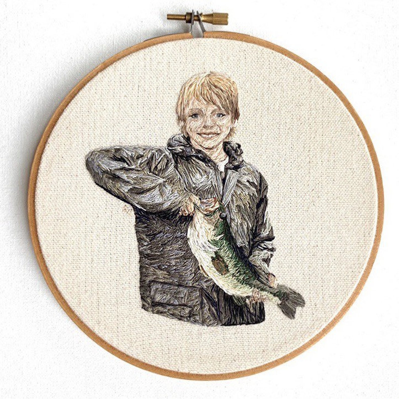 Custom Thread Painting Portrait // Embroidered Portrait // Embroidery ...