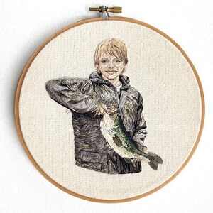 Custom Thread Painting Portrait // Embroidered Portrait // Embroidery ...
