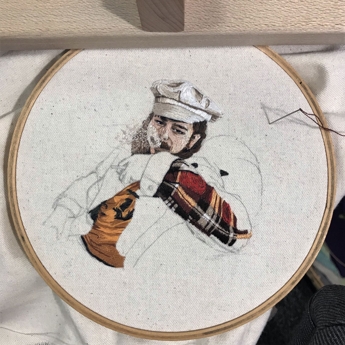 Custom Thread Painting Portrait // Embroidered Portrait // | Etsy
