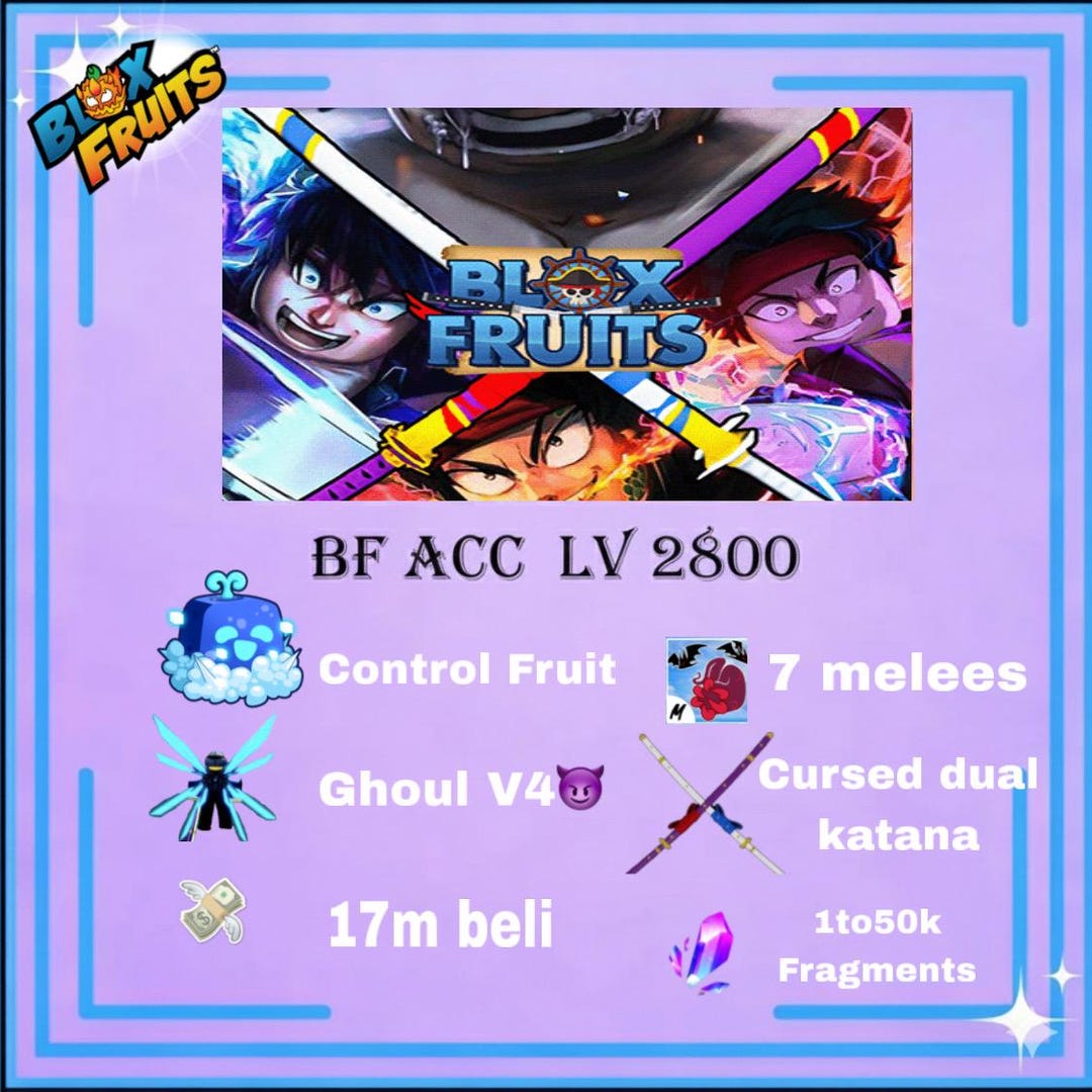 Compte de niveau maximum Blox Fruits | Ghoul V4, CDK, Godhuman ...