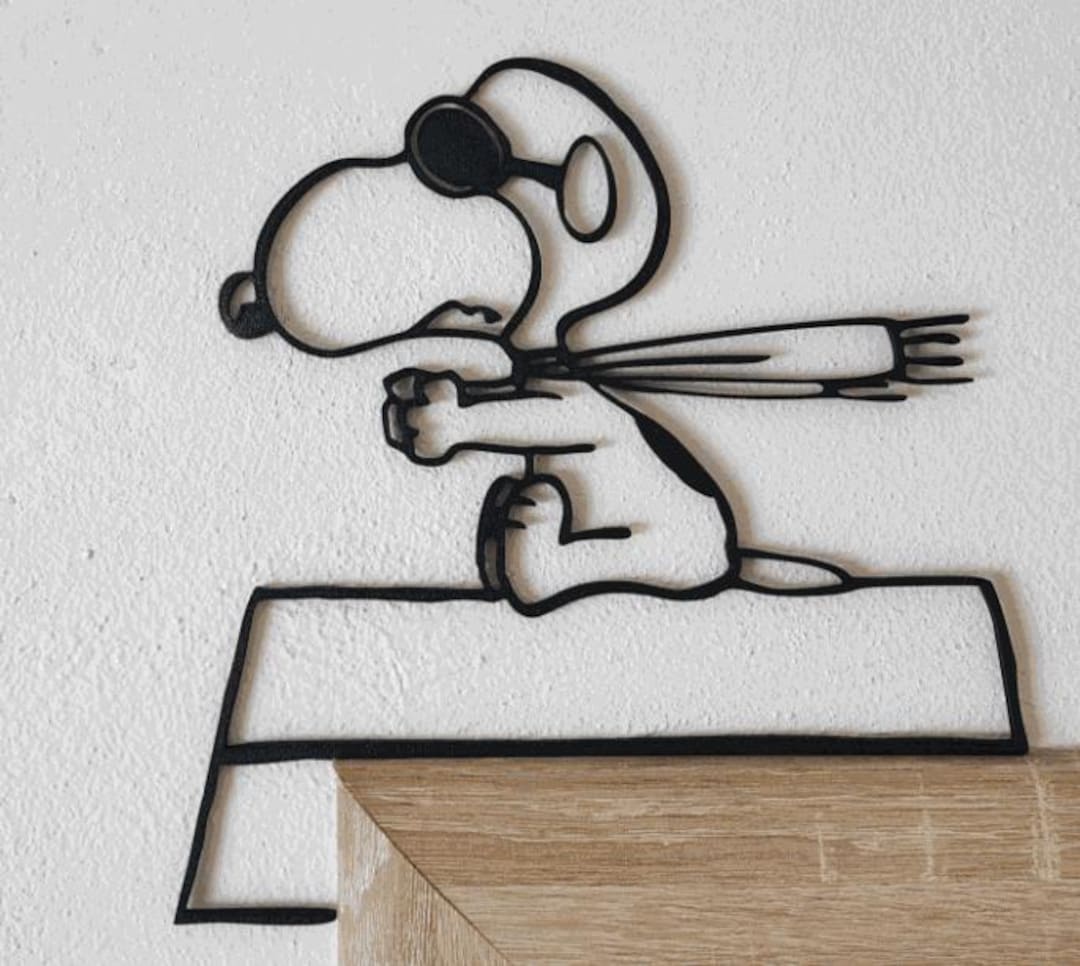 Snoopy Door Corner Decoration – 3D Printed PLA Wall Art – Peanuts Home ...