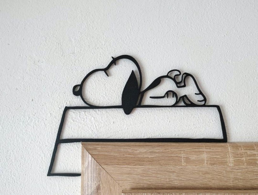 Snoopy Door Corner Decoration – 3D Printed PLA Wall Art – Peanuts Home ...