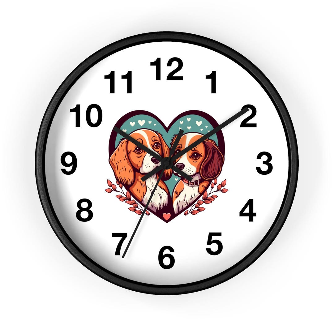 Cavalier King Charles Heart Wall Clock | Dog Lover Home Decor - Etsy