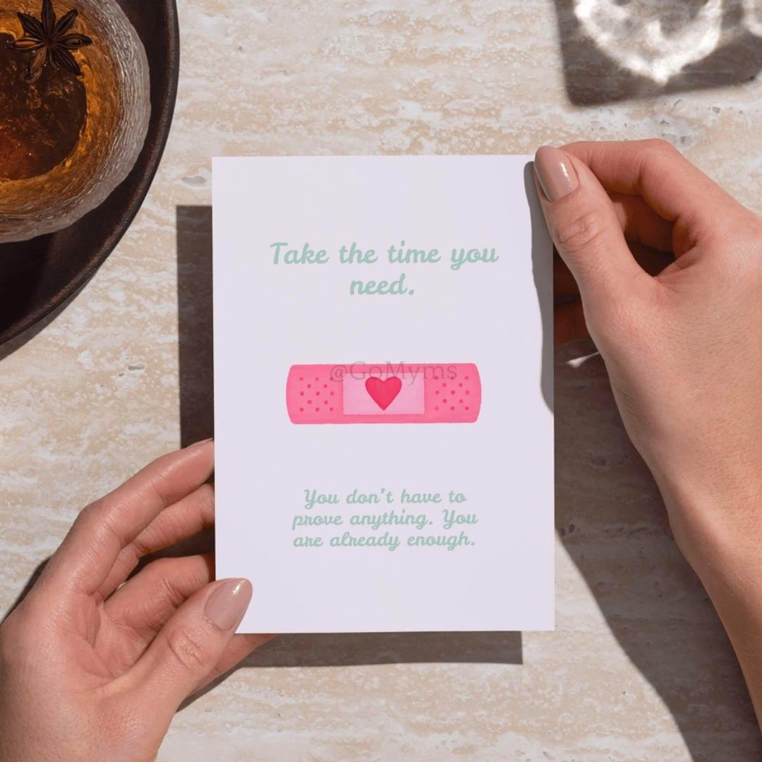 Burnout Support Card Printable Mental Health Encouragement | A4 A5 A6 ...