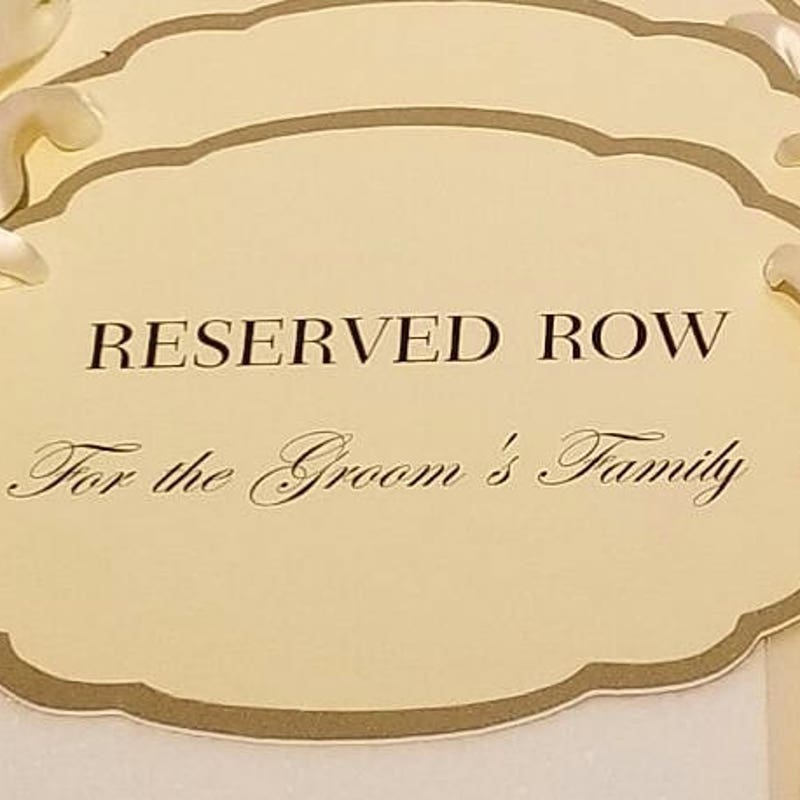 Reserved Row Sign - Etsy