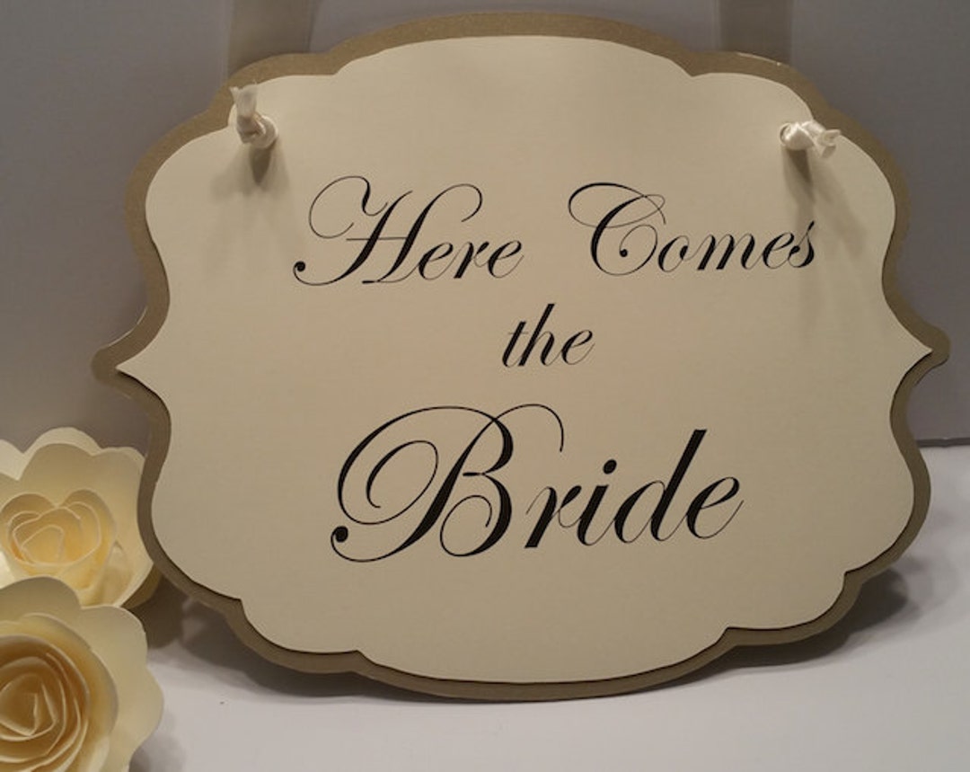 Here Comes the Bride Ceremony Sign. - Etsy