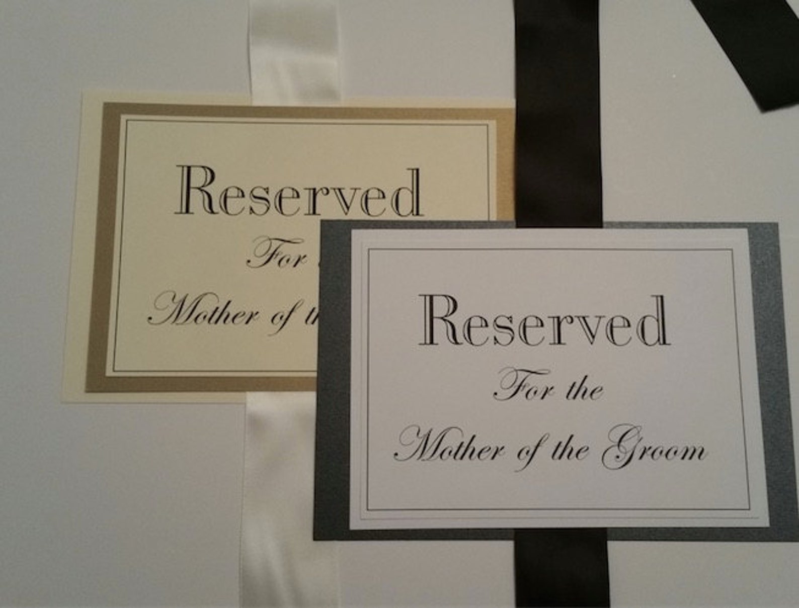 Reserved Ceremony Sign 5x7 With Satin Ribbon Set of 4 | Etsy
