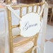 Bride and Groom Chair Signs, Elegant Bride and Groom Chair Signs ...
