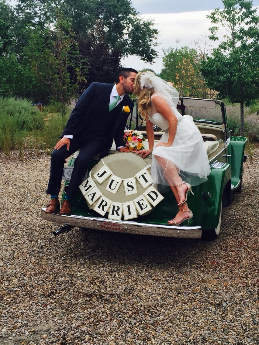 Just Married Car Sign Car Sign Car Banner Bridal Car Sign | Etsy