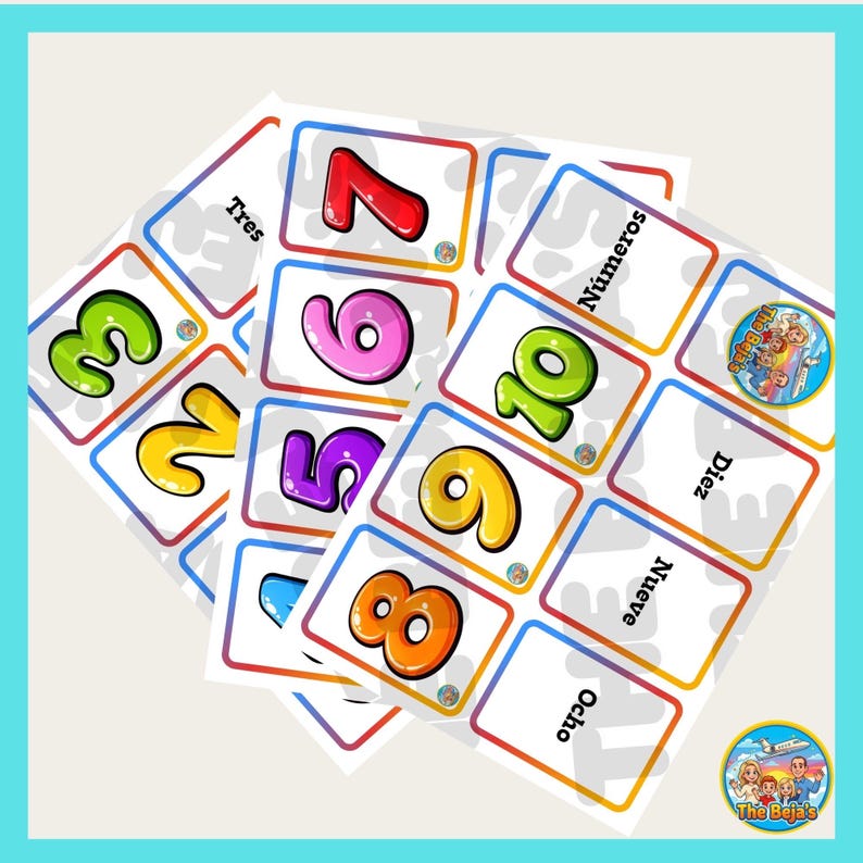 Spanish Numbers 1–10 Flashcards for Kids & Beginners | Printable ...